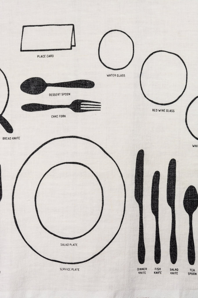 Place Setting 101 Linen Tea Towel | P.O.S.H.